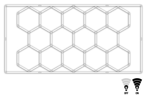 D CON HEXAGON HEXAGRID HONEYCOMB LED LIGHT SYSTEM INCL FRAME 2400 MM X ...